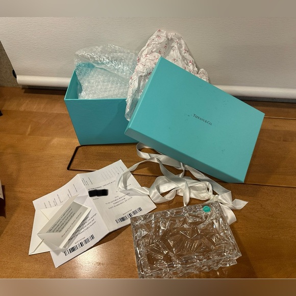 Tiffany & Co. | Accents | Tiffany Co Crystal Dish Wlid Wrapping Box ...